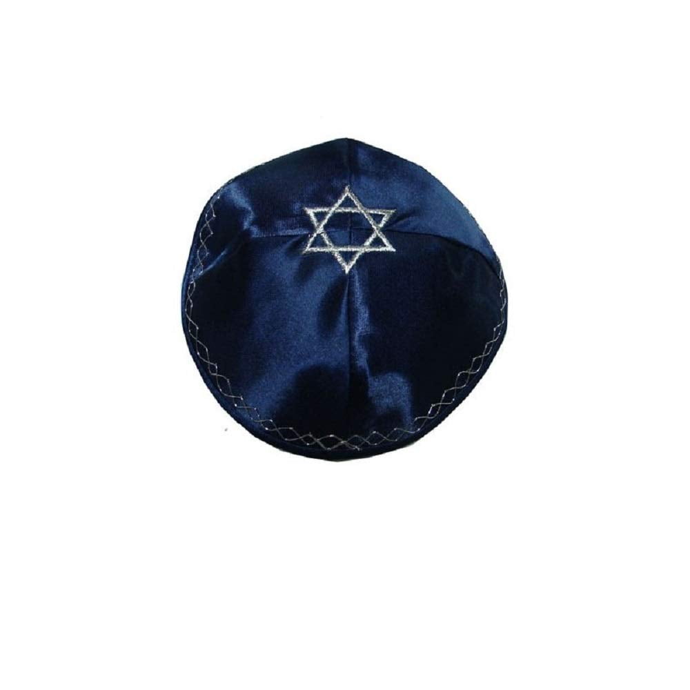 Kippah with Star of David-navy by Shofars From Afar - Walmart.com