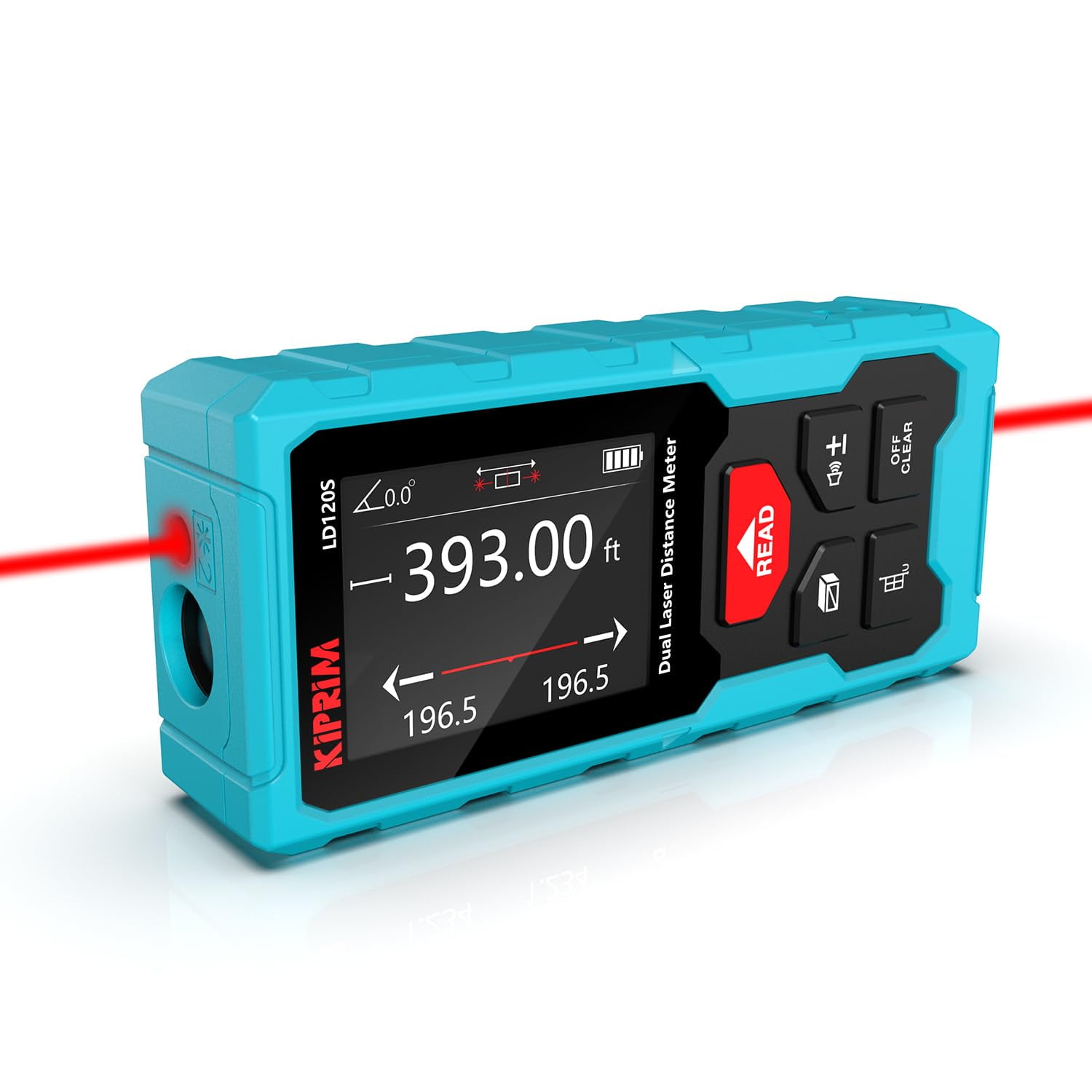 Kiprim 393ft Dual Laser Distance Measuring Tool LD120S, 120m Total ...