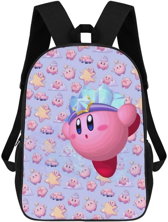 KirBy 3d Print Backpacks Kawaii Star Cartoon Backpack Lightweight ...