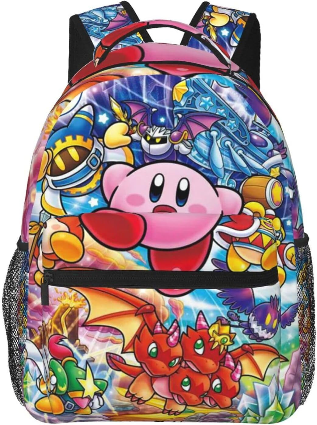 KirBy Backpack Cute Cartoon Kawaii Game Backpack Casual Daypack Travel ...