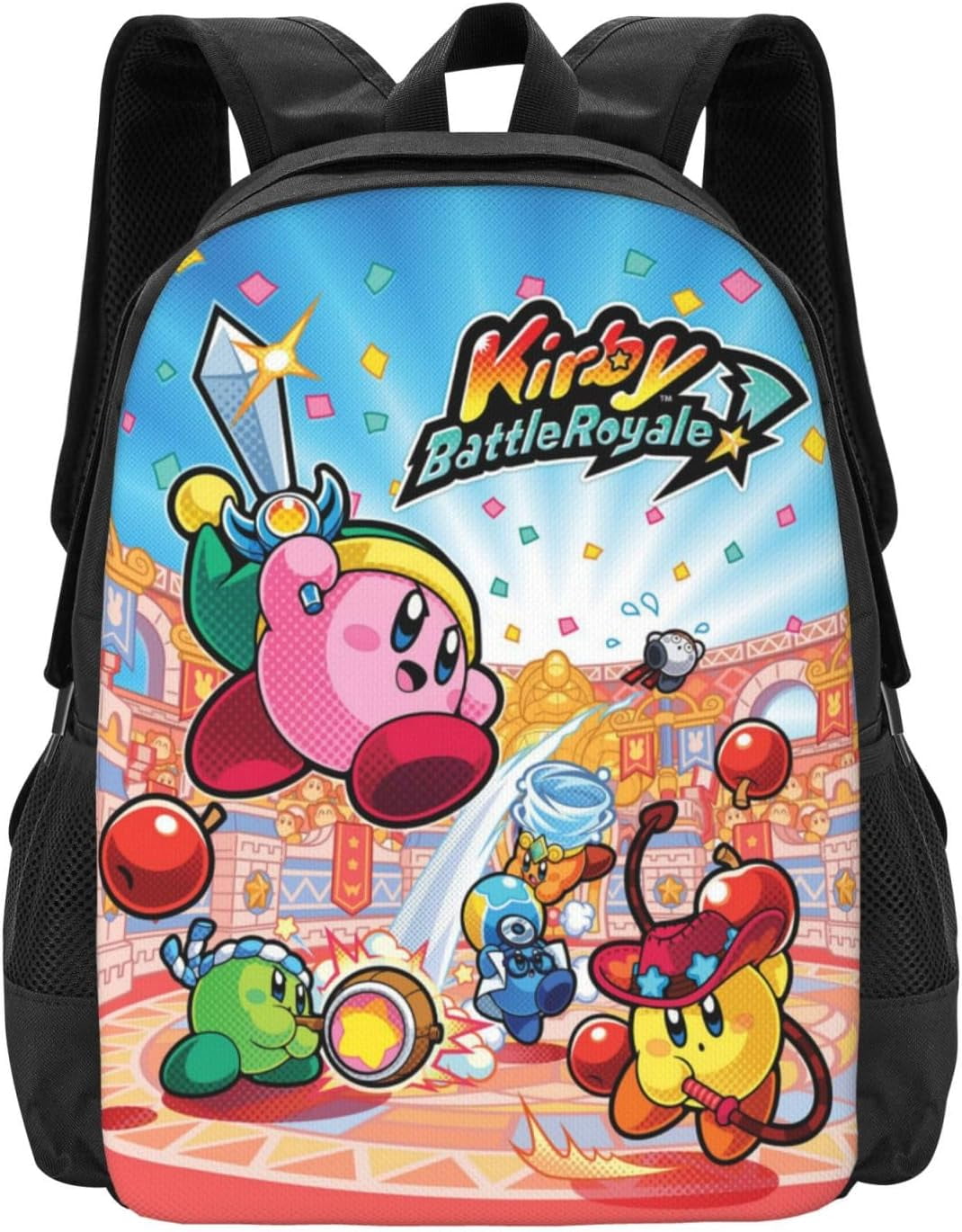 KirBy Cartoon Backpack Lightweight Casual Travel Daypacks Cartoon Large ...