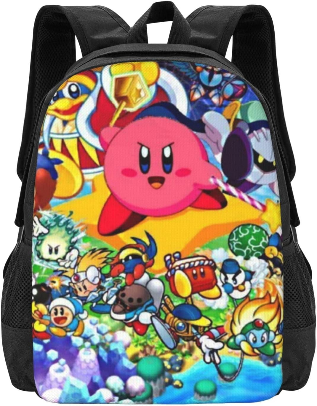 KirBy KirBy Backpack Cartoon Casual Shoulders Bag Large Capacity Laptop ...