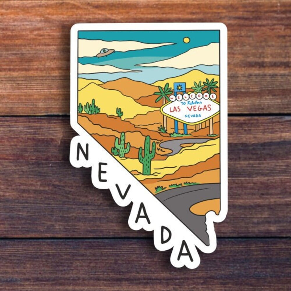 Kira .10 Sticker - Nevada State Shaped, Las Vegas, City And Travel , Us ...