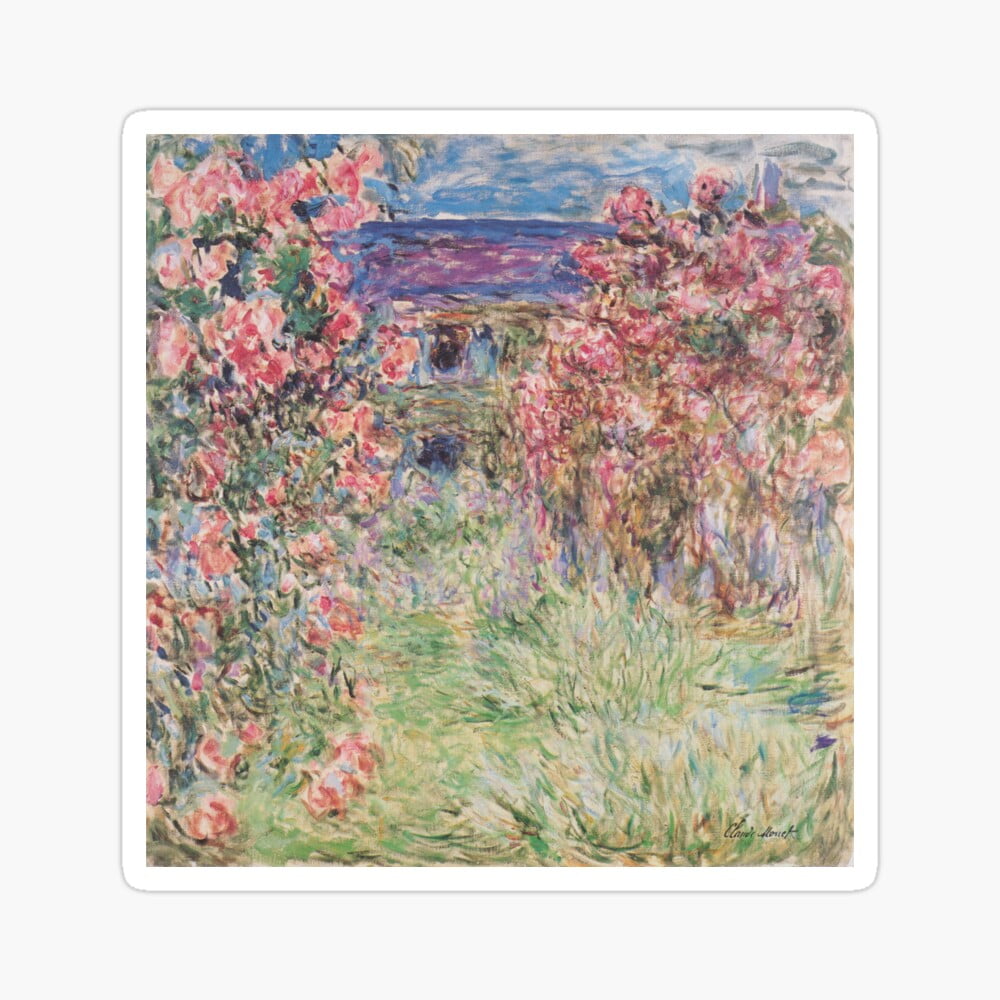 Kira .1041 Sticker - House Among The Roses, 1917-1919 By Claude Monet ...