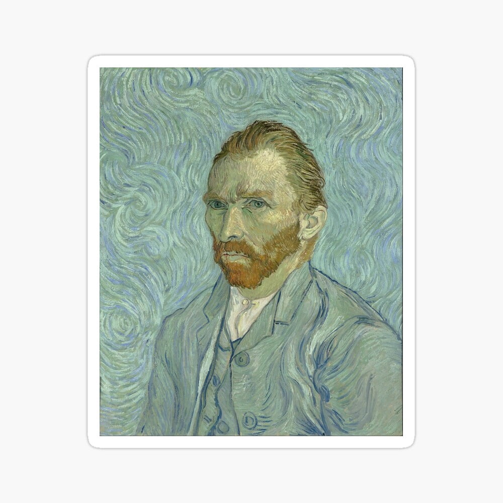 Kira .1067 Sticker - Self-Portrait, September 1889 By Vincent Van Gogh ...