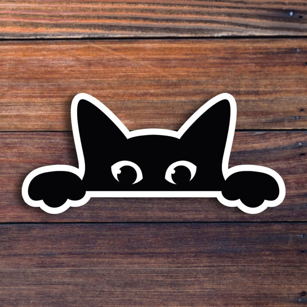 Kira .108 Sticker - Peeking Cat, Cat, Cat Mom, Black Cat - Hot Trending ...