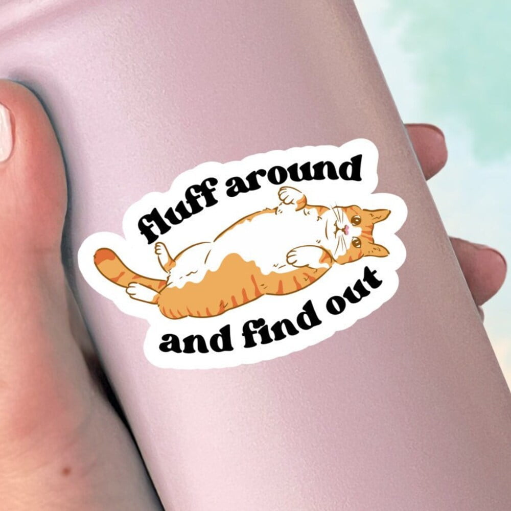 Kira .1630 Sticker - Fluff Around And Find Out, Cat, Aesthetic, Cat ...