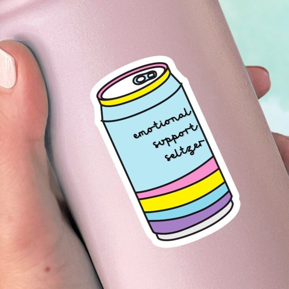 Kira .1636 Sticker - Emotional Support Seltzer, Recovery, Sober, La ...