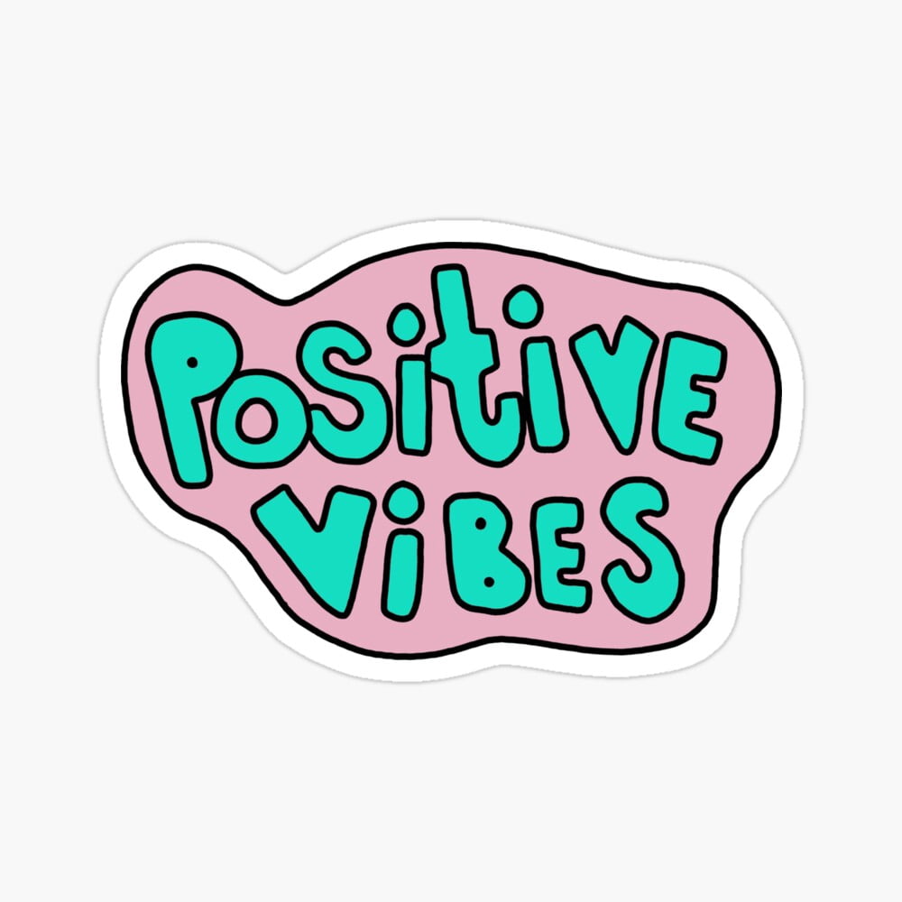 Kira .1702 Sticker - Positive Vibes Blue And Pink - Hot Trending Vinyl ...