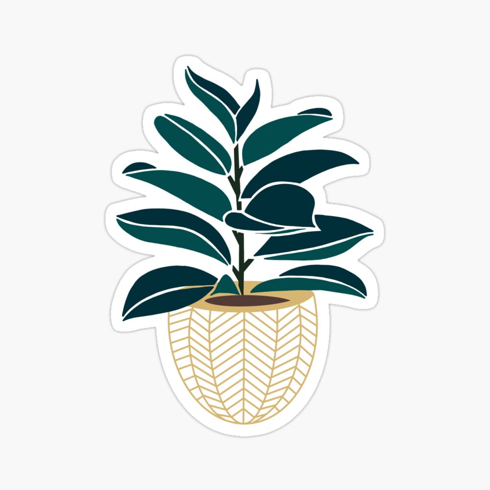 Kira .1711 Sticker - Rubber Tree Ficus - Hot Trending Vinyl Sticker ...