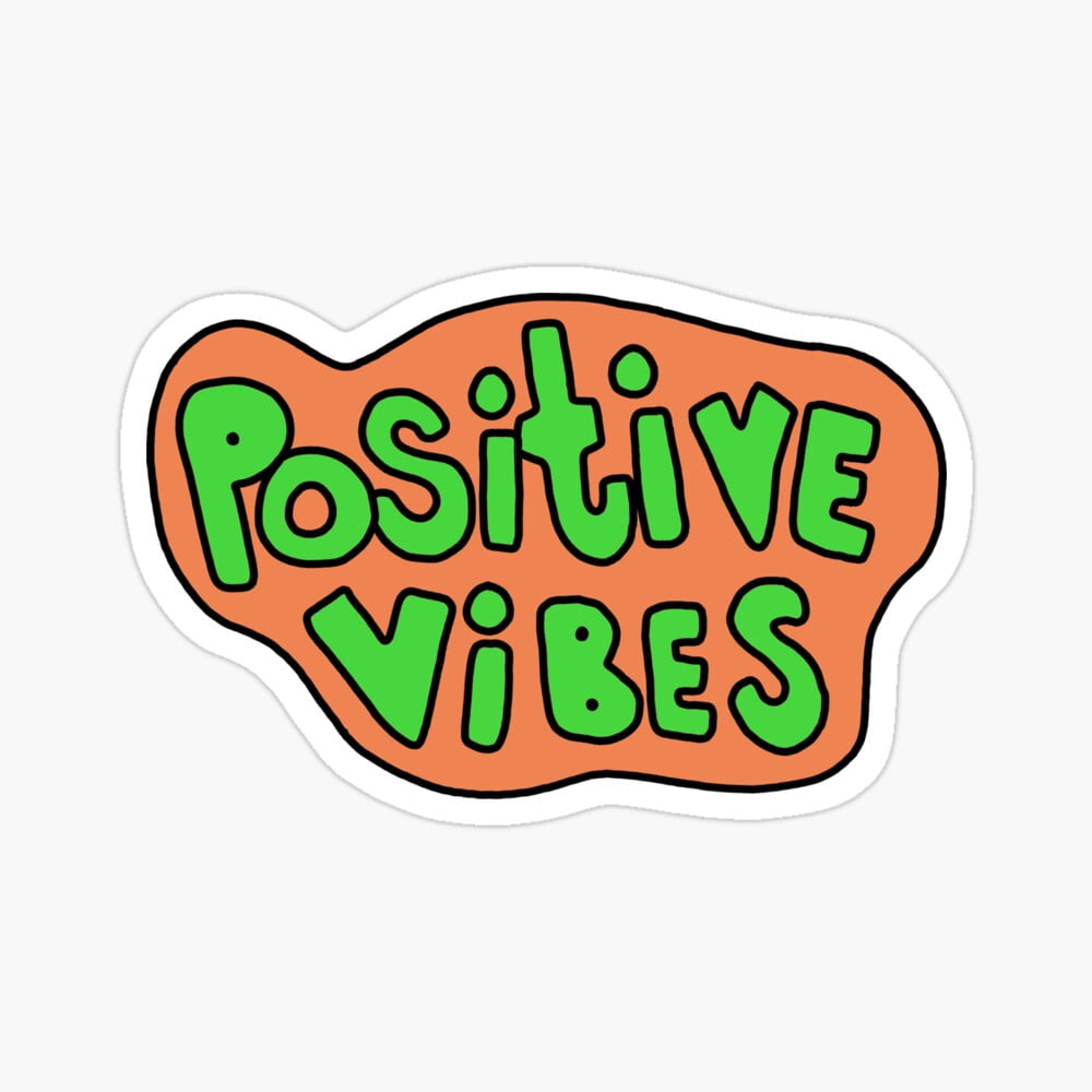 Kira .1814 Sticker - Positive Vibes Green And Orange - Hot Trending ...