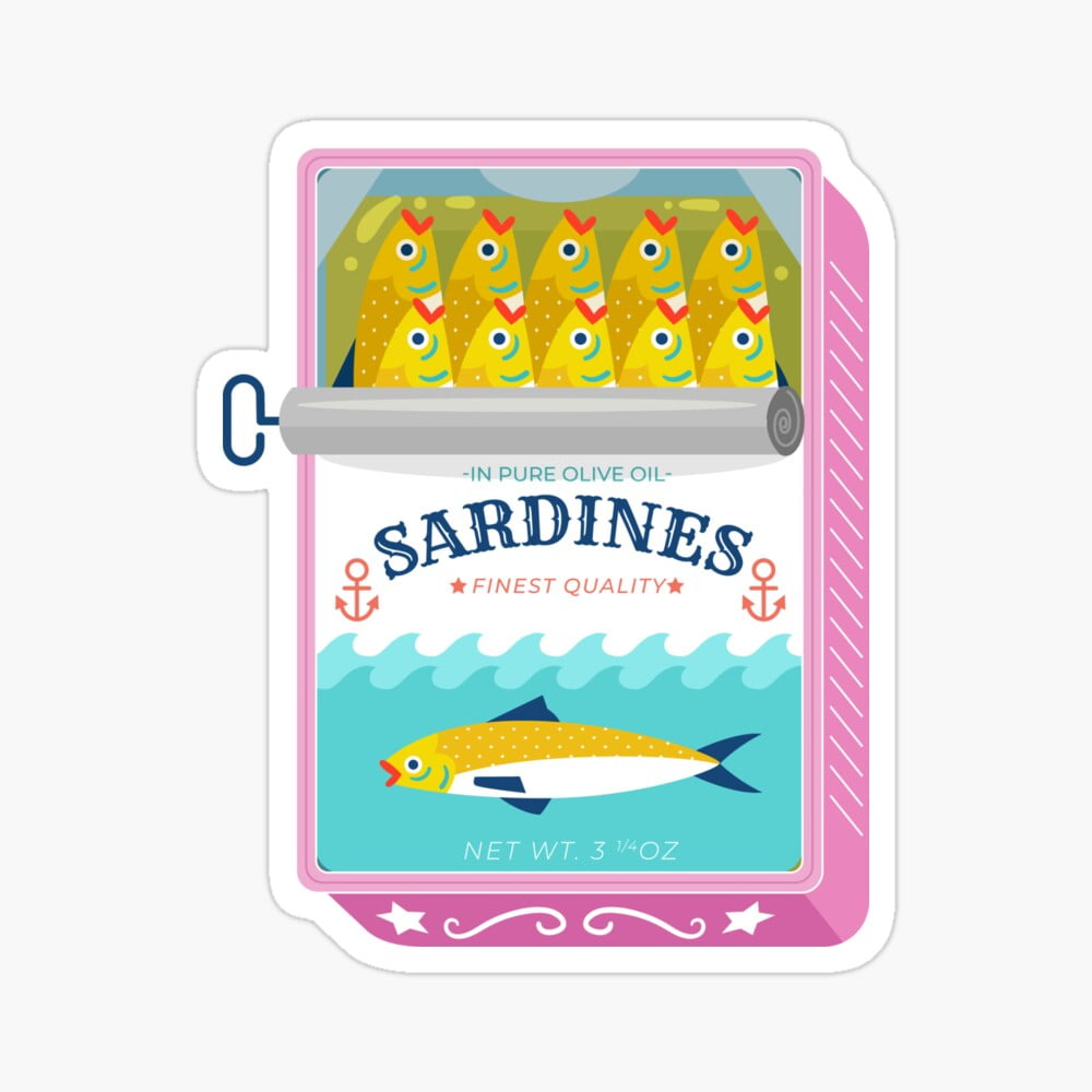 Kira .1952 Sticker - Sardines - Fisherman Aesthetic Ocean Sea Vibe ...