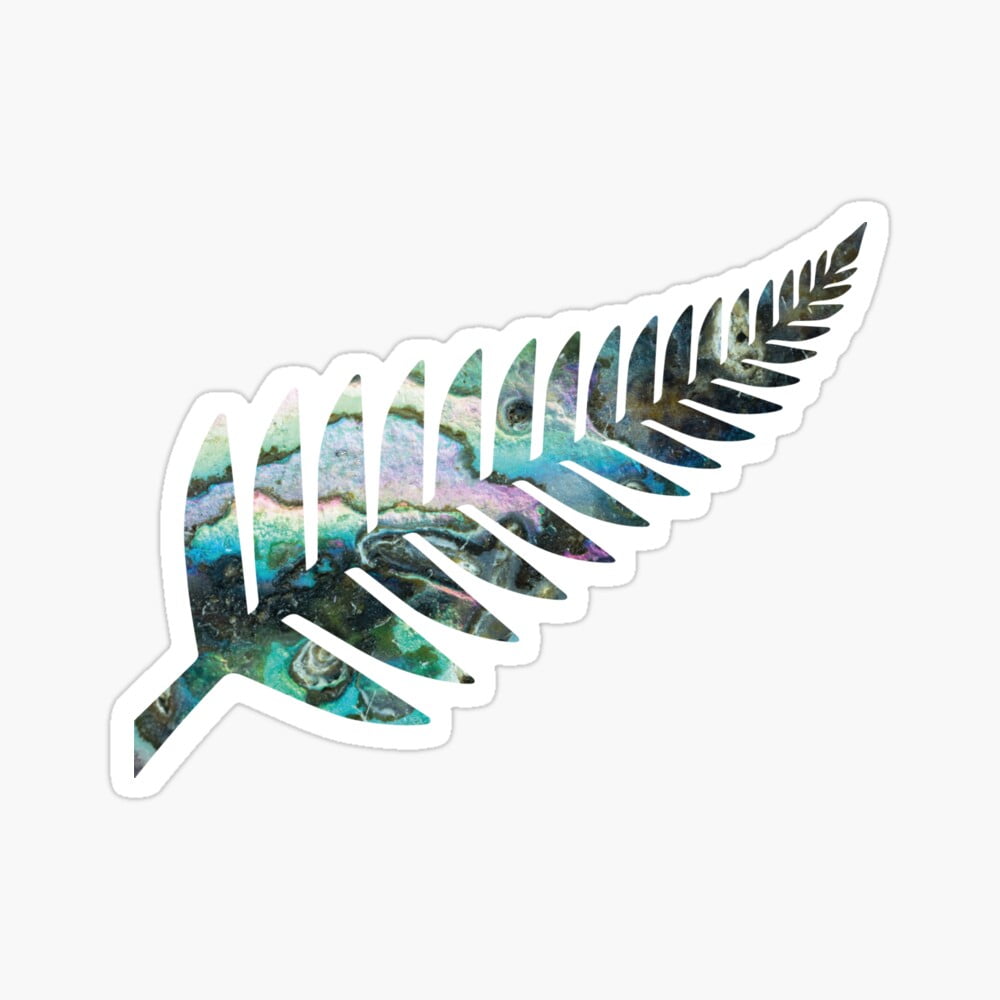 Kira .1953 Sticker - Paua Shell Nz New Zealand Silver Fern Kiwi Gift ...