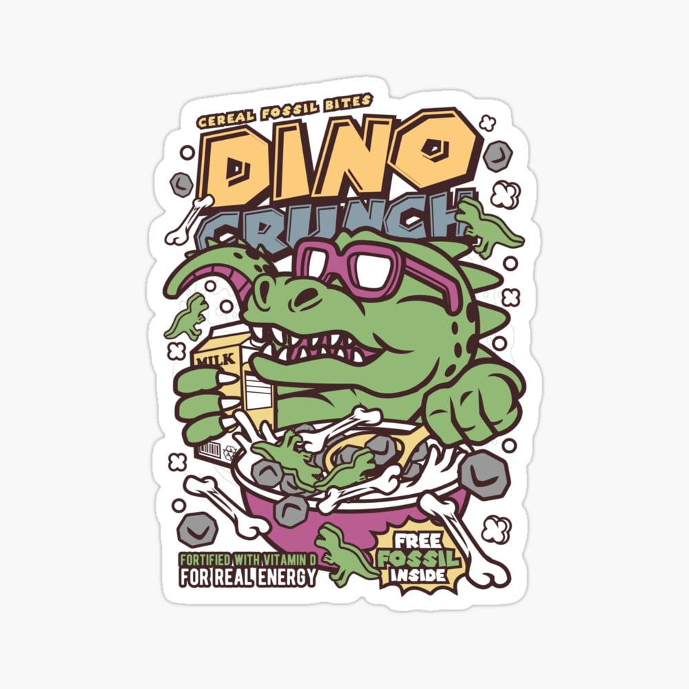 Kira .1985 Sticker - Dinosaur T-Rex Cereal Breakfast Food Urban Street ...