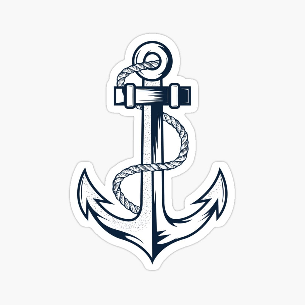 Kira .1989 Sticker - Anchor - Fisherman Aesthetic Ocean Sea Vibe Trend ...