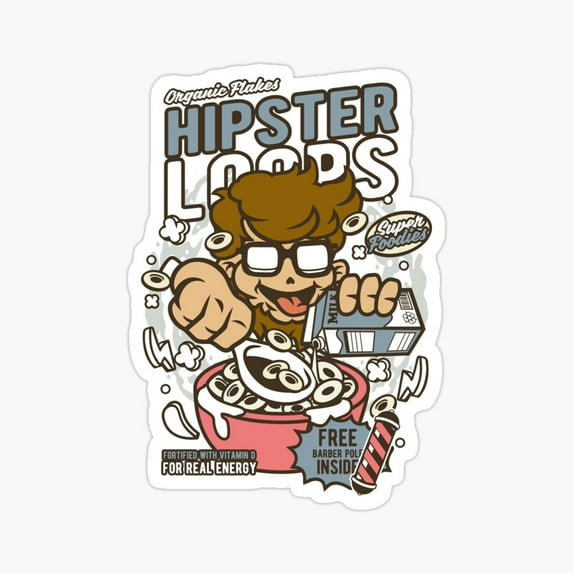 Kira .2016 Sticker - Hipster Loops Cereal Breakfast Urban Street Design ...