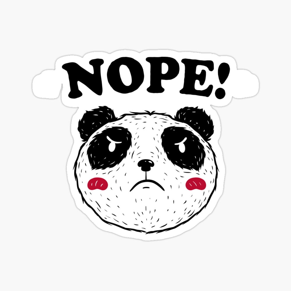 Kira .2164 Sticker - Nope Panda - Hot Trending Vinyl Sticker - Walmart.com