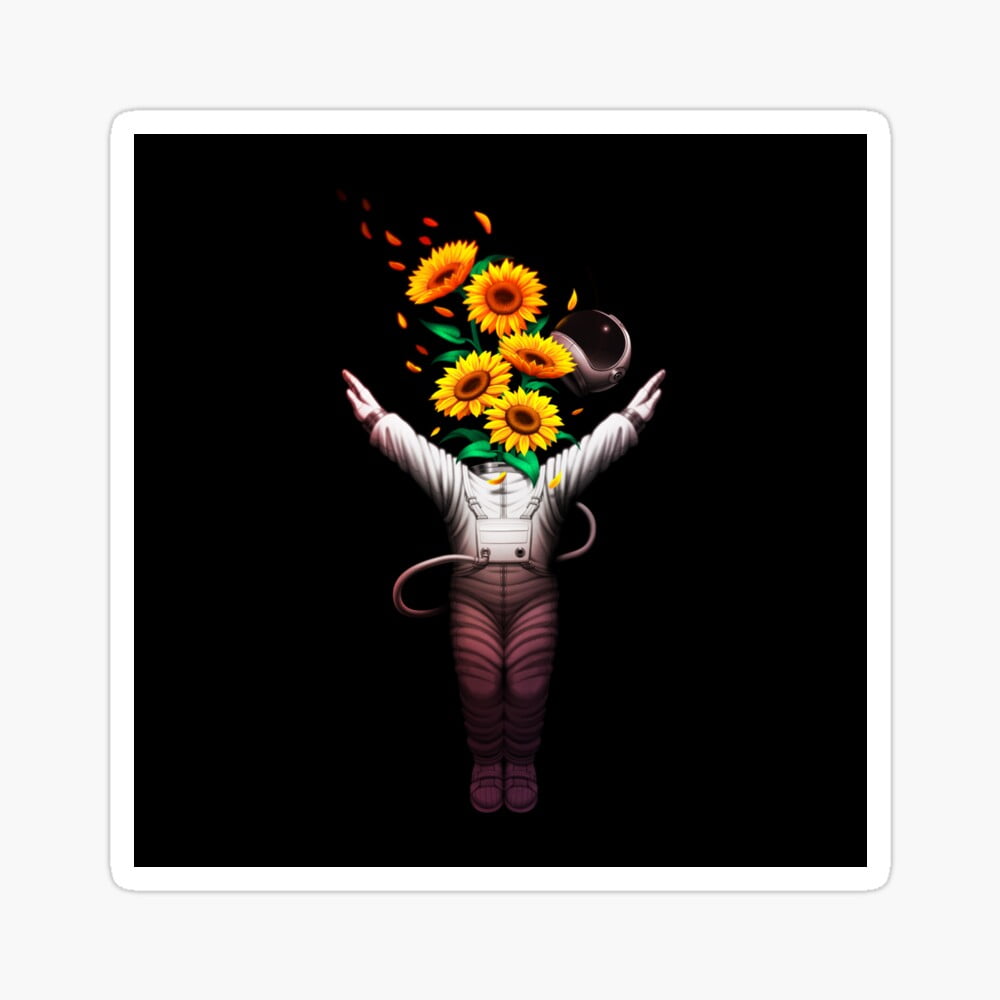 Kira .2302 Sticker - Surya Namaskar Sun Salutation Astronaut - Hot ...