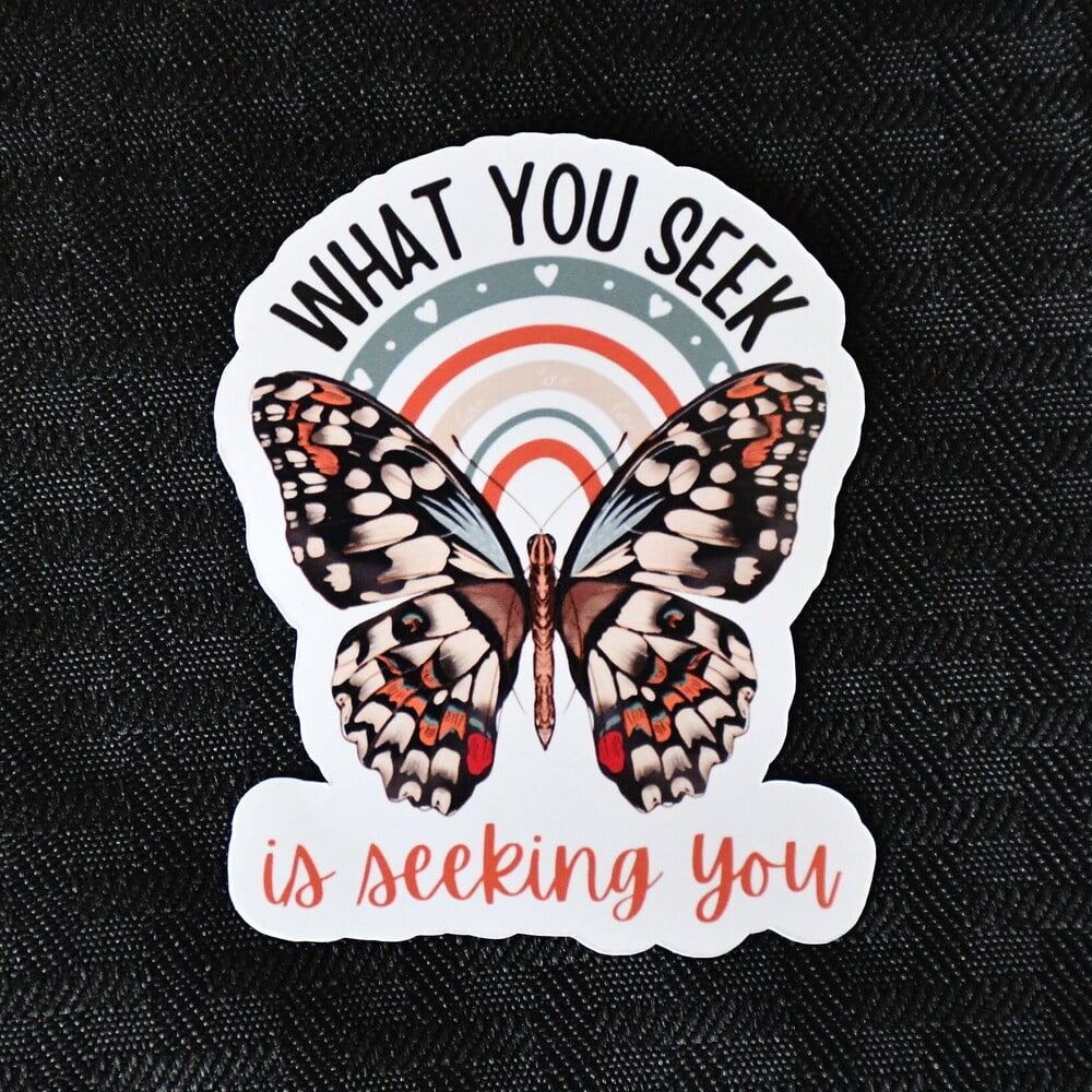 Kira .237 Sticker - What You Seek Is Seeking You, Rumi Quote, Boho ...