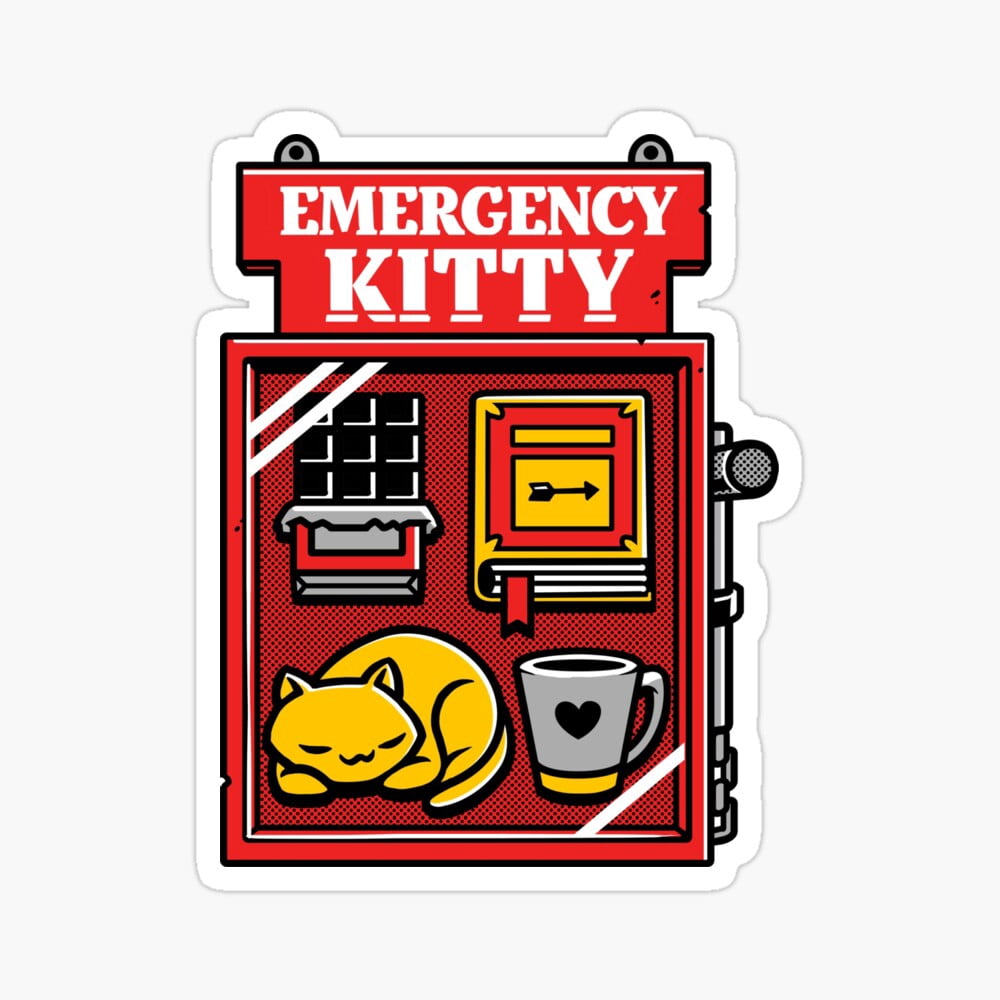 Kira .2702 Sticker - Emergency Kitty - Hot Trending Vinyl Sticker ...