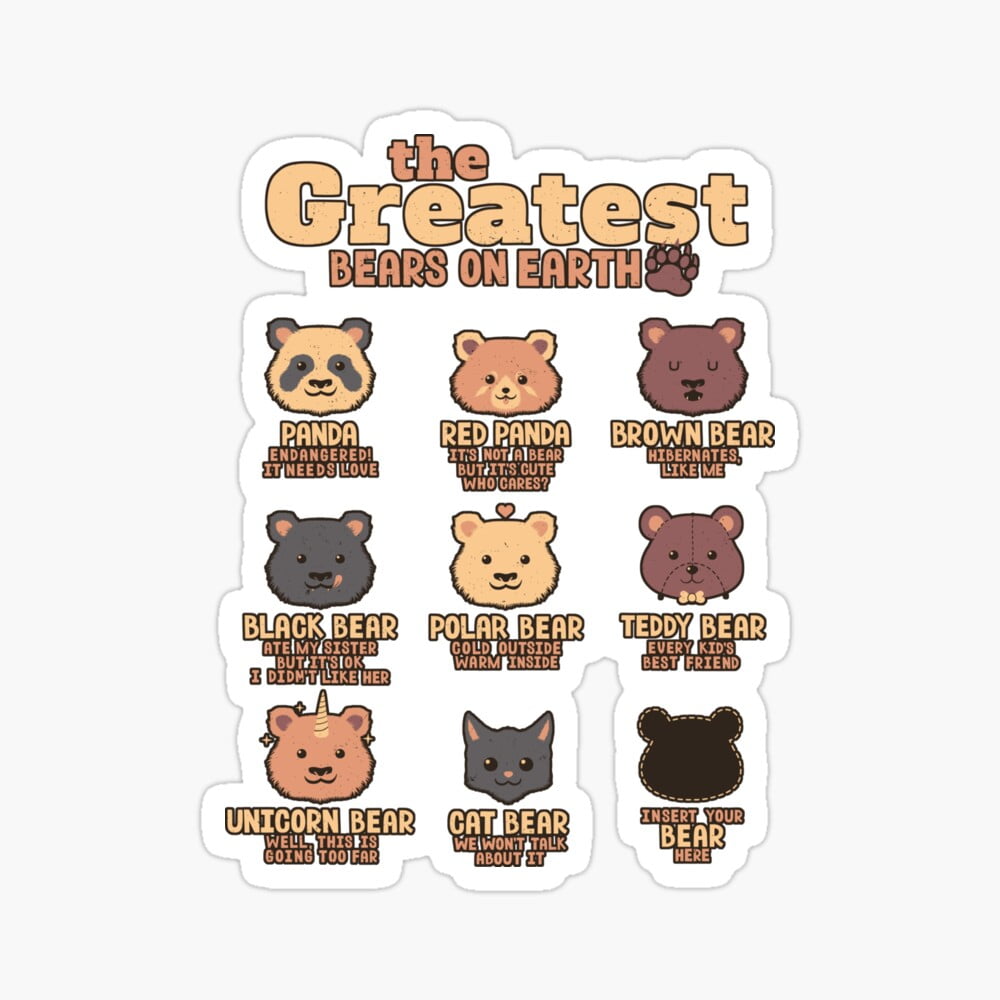 Kira .2821 Sticker - Greatest Bears Insert Your Bear - Hot Trending ...