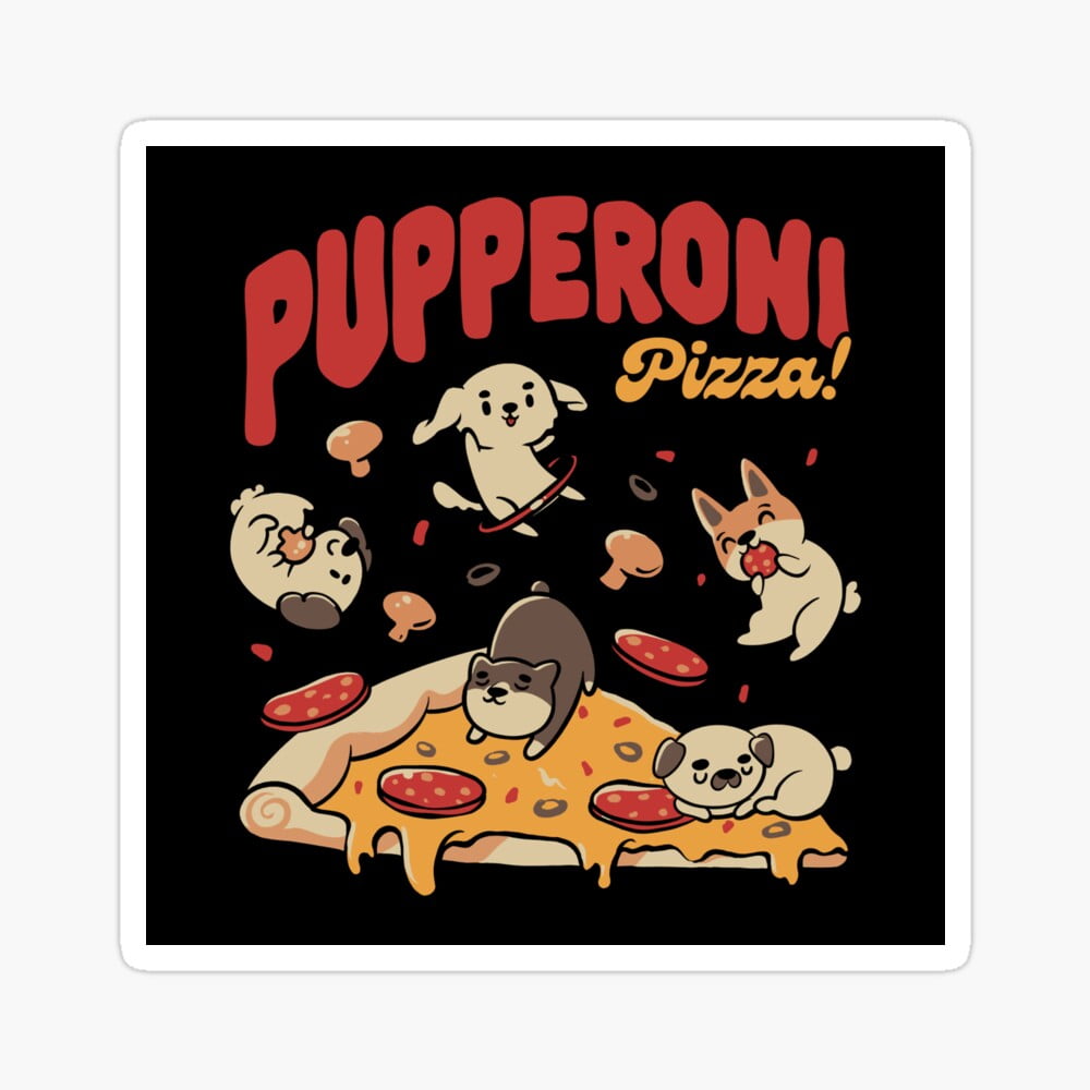 Kira .2829 Sticker - Pupperoni Puzzia Dogs Puppies Italy - Hot Trending ...