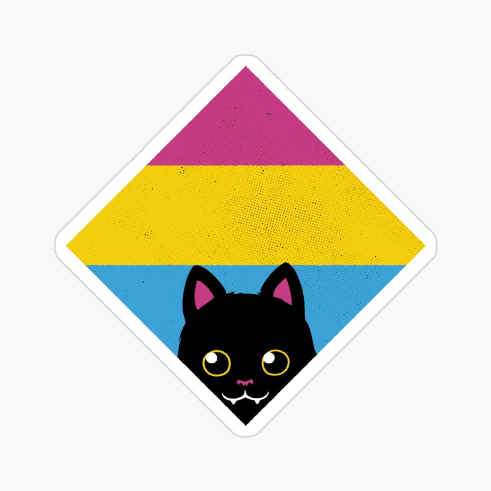 Kira .2913 Sticker - Peeking Cat Pan Square Flag - Hot Trending Vinyl ...