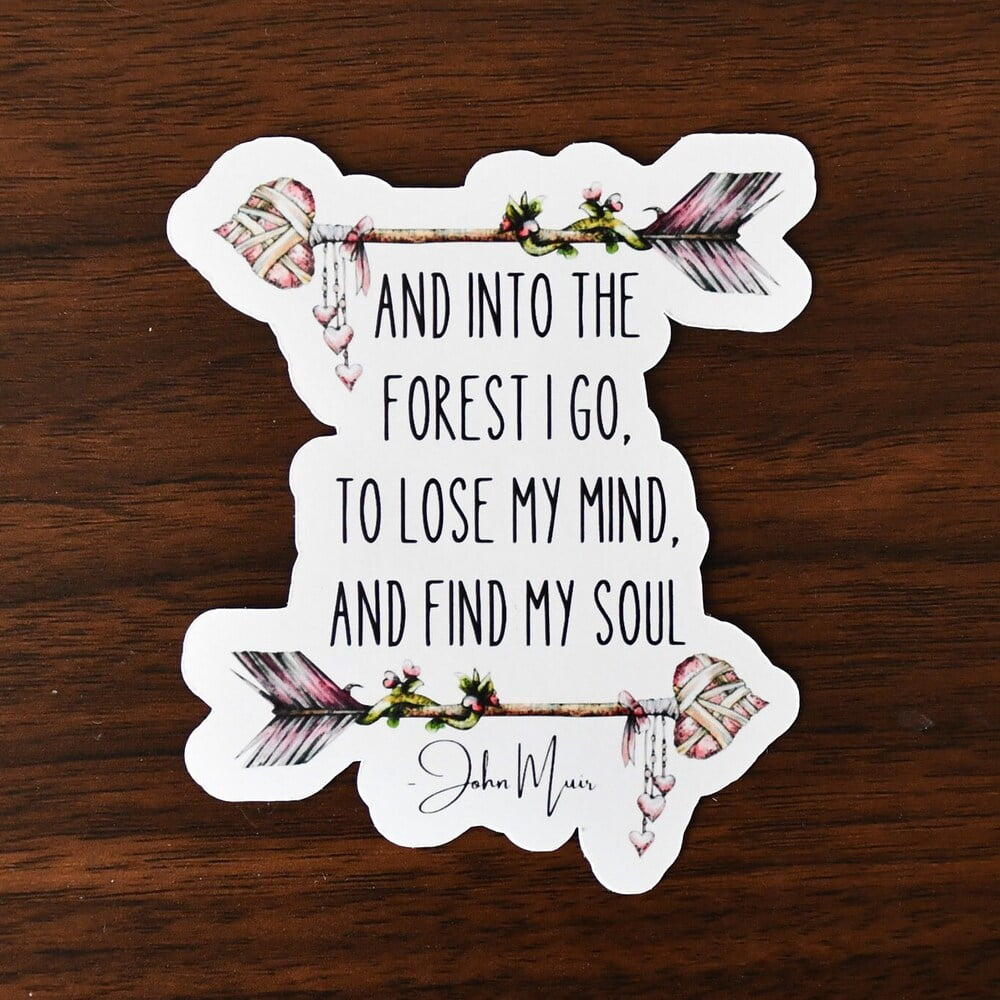 Kira .298 Sticker - John Muir Quote, Uplifting Pink Boho Arrows, And ...