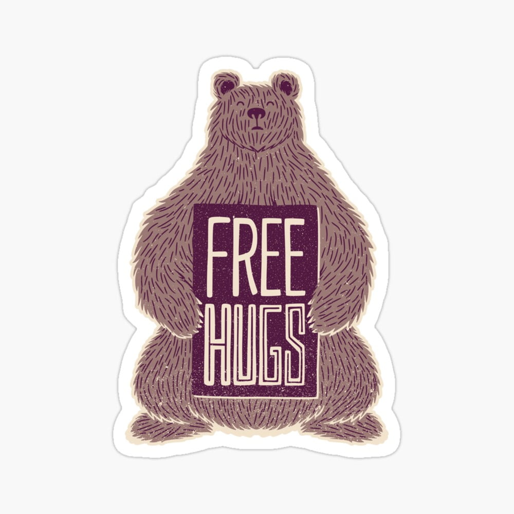 Kira .3039 Sticker - Free Hugs Bear - Hot Trending Vinyl Sticker ...