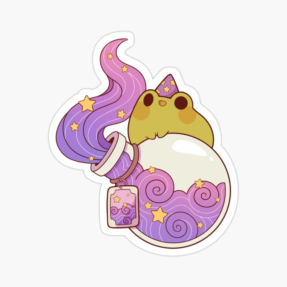 Kira .3595 Sticker - Dreamy Potion With Wizard Frog - Hot Trending ...