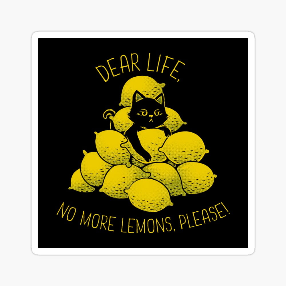 Kira .3857 Sticker - If Life Give You Lemons Black Cat - Hot Trending ...