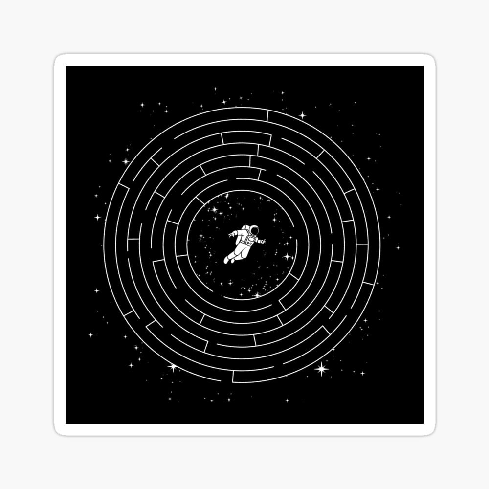 Kira .3873 Sticker - Astronaut Maze Adventure Labyrinth Exploration ...