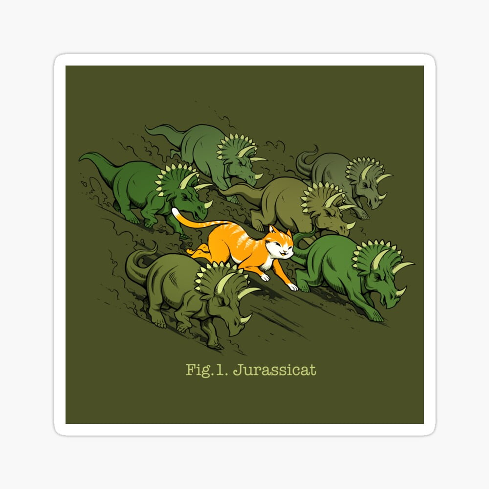 Kira .4038 Sticker - Jurassicats - Hot Trending Vinyl Sticker - Walmart.com