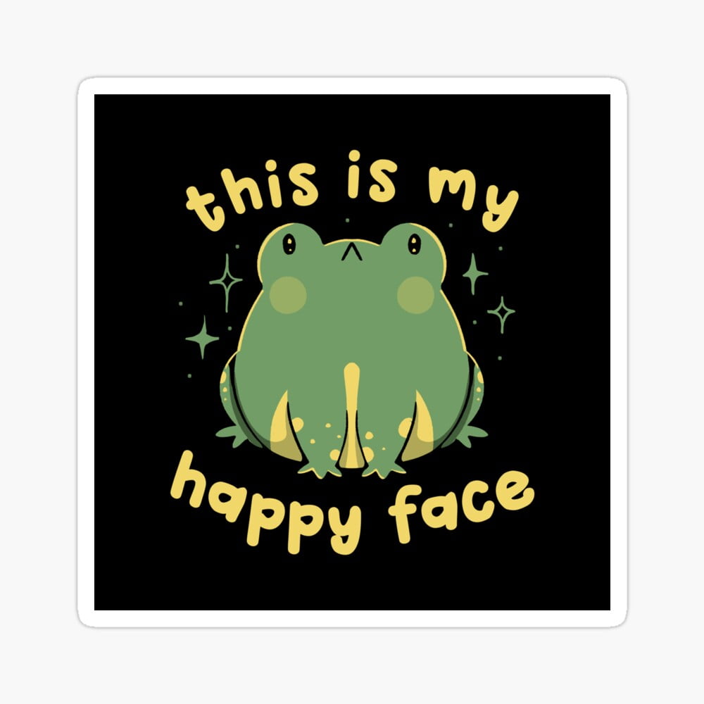 Kira .4085 Sticker - This Is My Happy Face Frog - Hot Trending Vinyl ...
