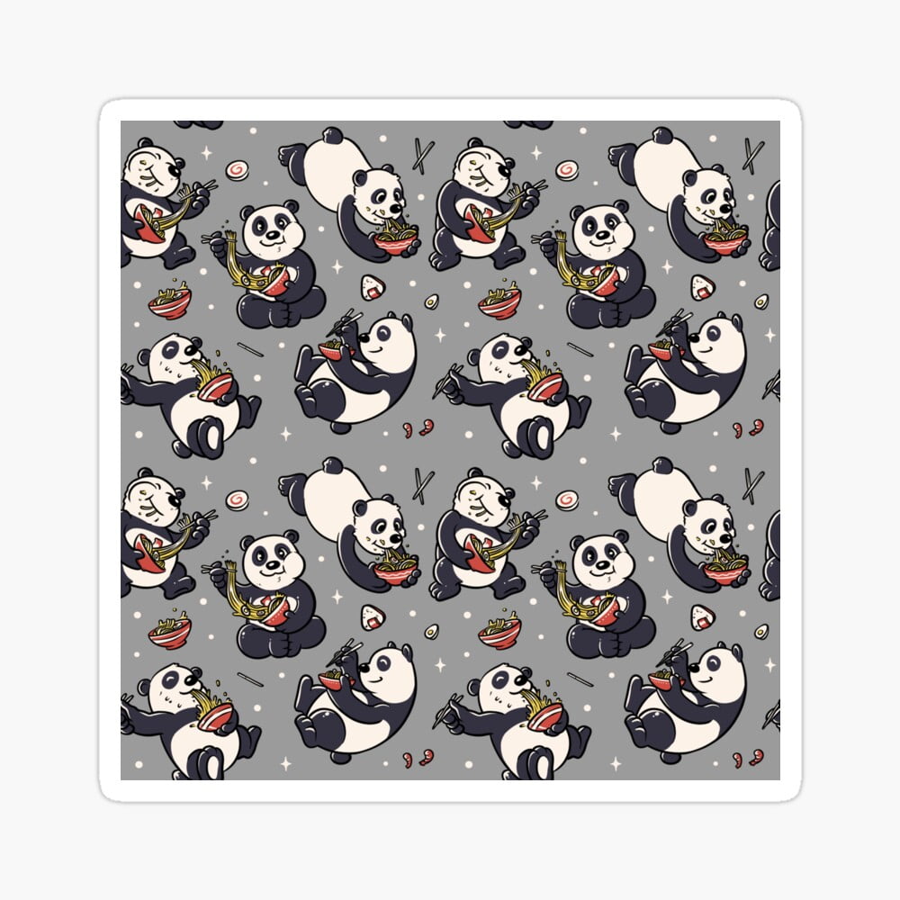 Kira .4318 Sticker - Pattern Ramen Pandas - Hot Trending Vinyl Sticker ...