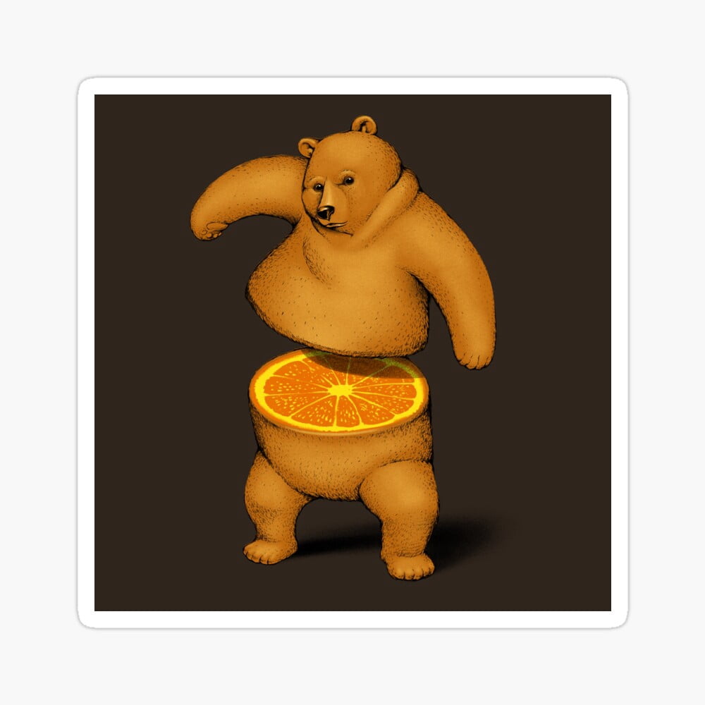 Kira .4417 Sticker - Orange Bear - Hot Trending Vinyl Sticker - Walmart.com