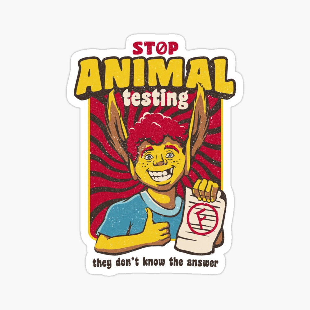 Kira .4423 Sticker - Stop Animal Testing Vintage Back To School - Hot ...