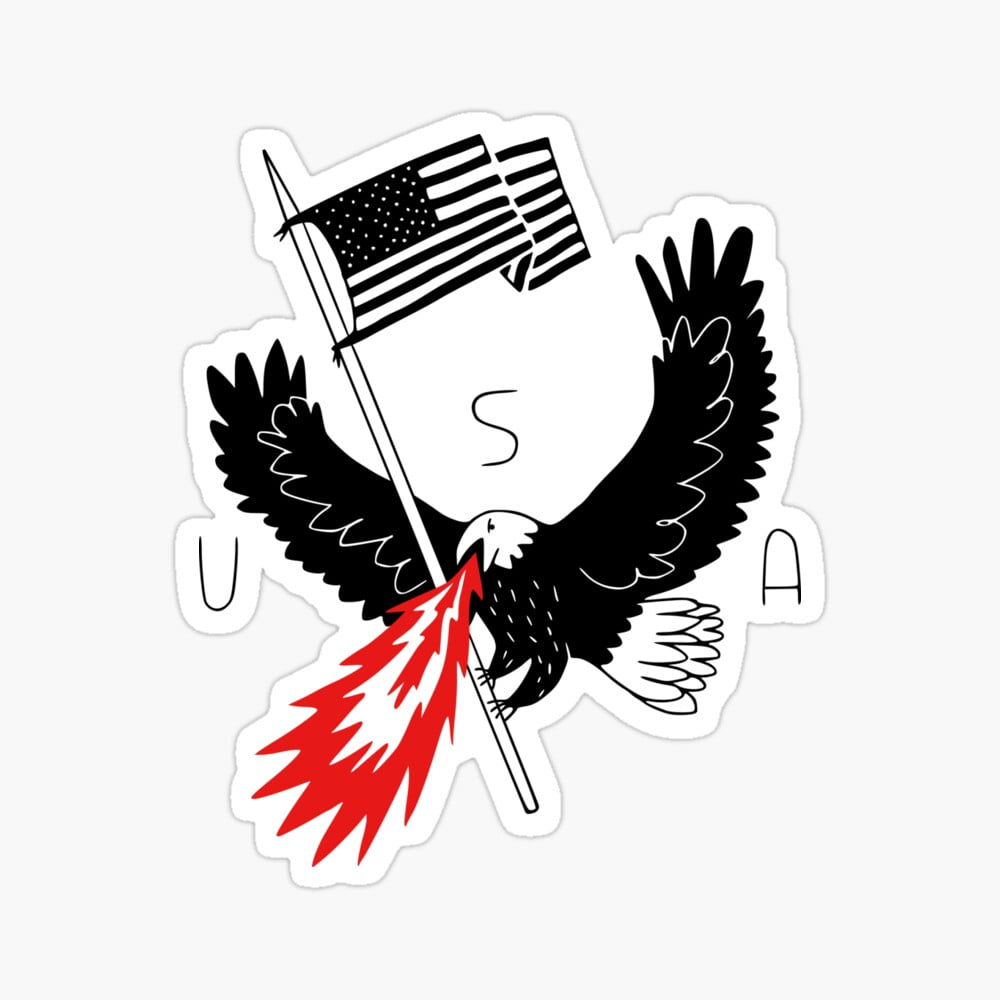 Kira .4427 Sticker - Fire Breathing Bald Eagle Of Patriotism - Hot ...