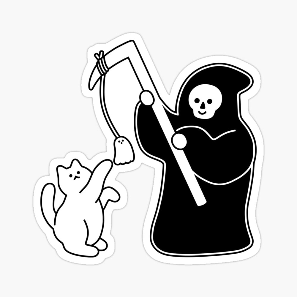 Kira .4566 Sticker - Ghost On A String Cat Toy - Hot Trending Vinyl ...