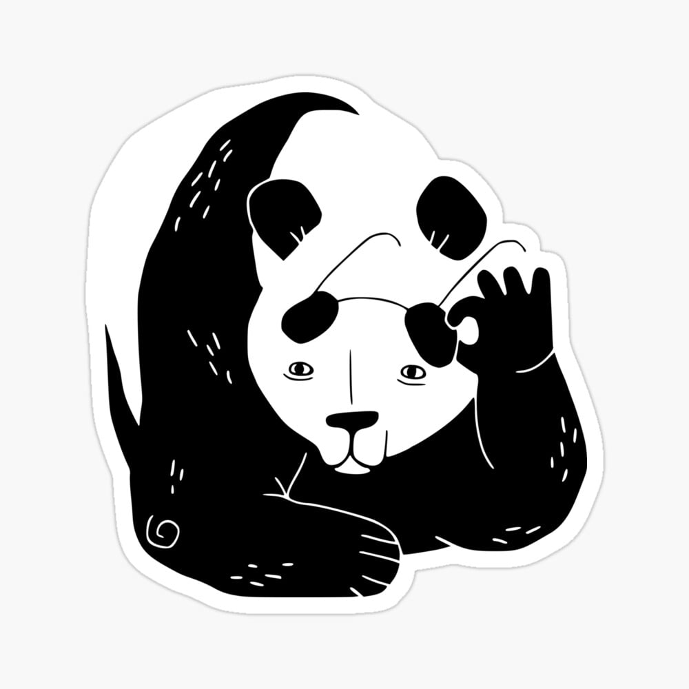 Kira .4688 Sticker - Panda Glasses - Hot Trending Vinyl Sticker ...