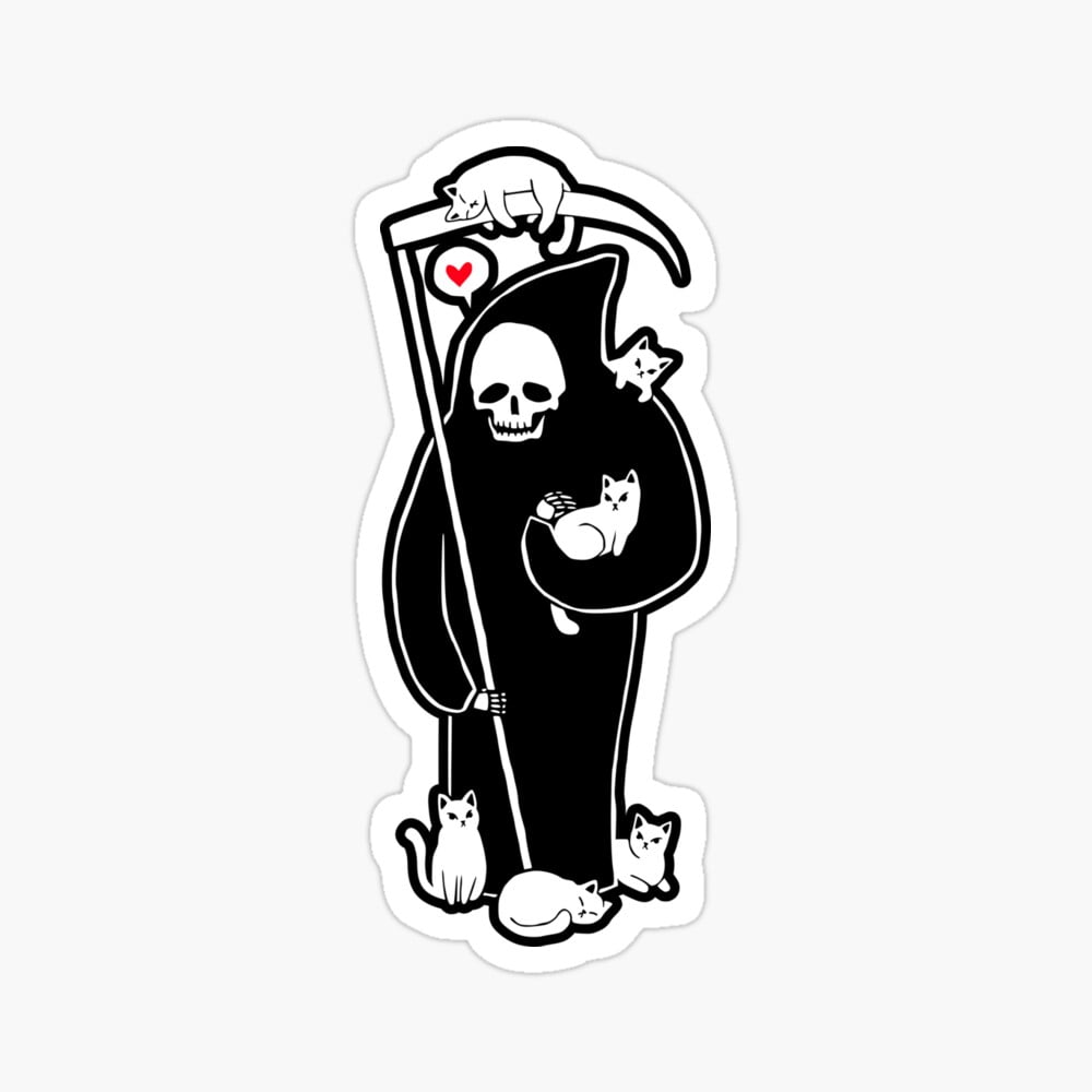 Kira .4782 Sticker - Death Is A Cat Person - Hot Trending Vinyl Sticker ...