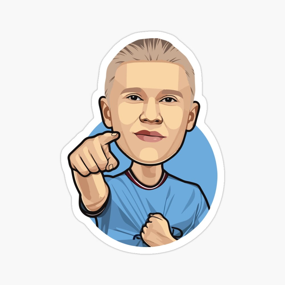 Kira .5240 Sticker - Haaland Cartoon Illustration - Hot Trending Vinyl ...