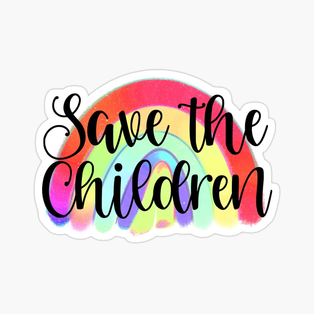 Kira .5878 Sticker - Save The Children End Human Child Trafficking Awareness Day Month Rainbow ...
