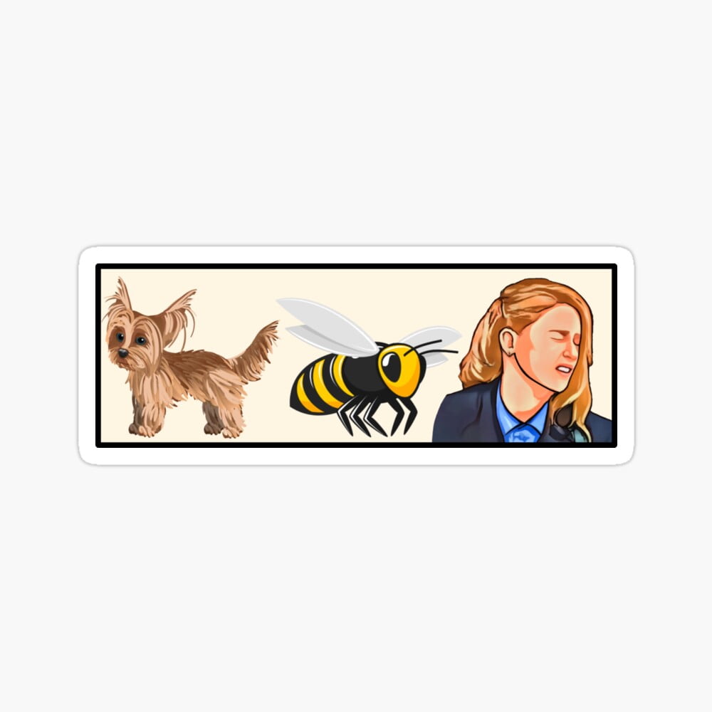 Kira .5897 Sticker - My Dog Stepped On A Bee Amber Johnny Dep Mega Pint ...