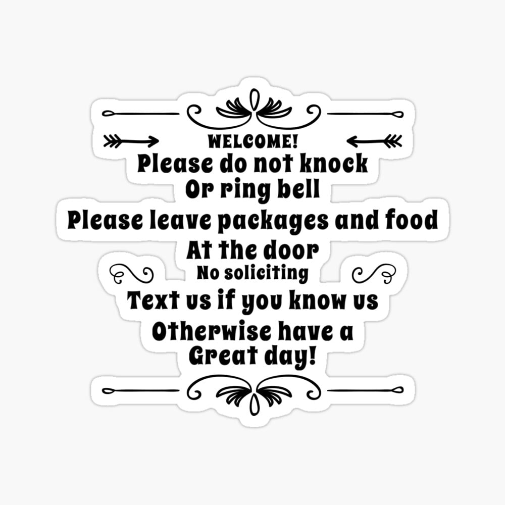 Kira .5957 Sticker - Go Away No Soliciting House Dã©Cor Decoration ...