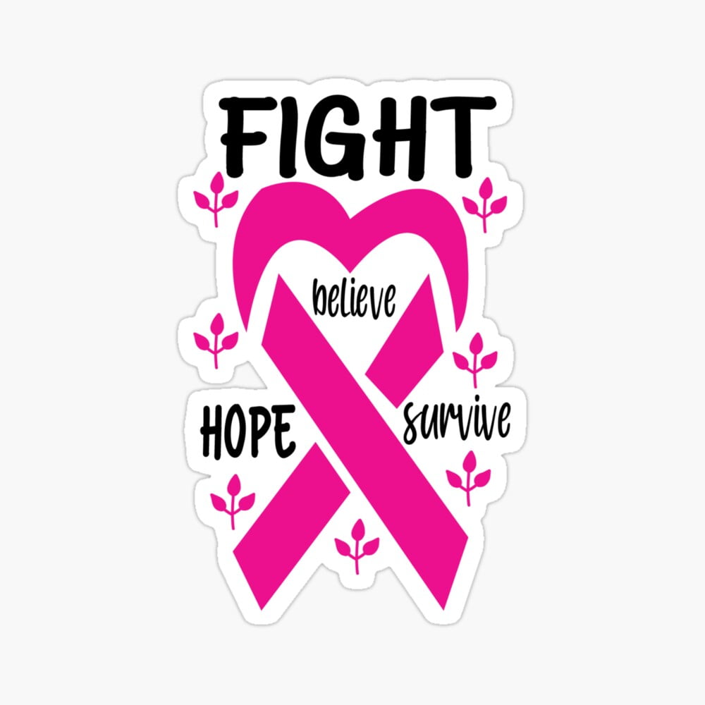 Kira .5961 Sticker - Breast Cancer Awareness Pink Ribbon Support Fight ...