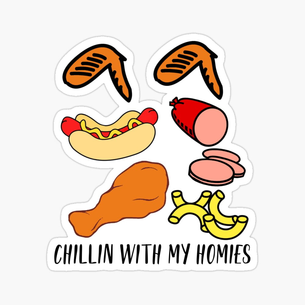 Kira .6021 Sticker - Chicken Wings Chicken Wings Hot Dogs And Baloney ...