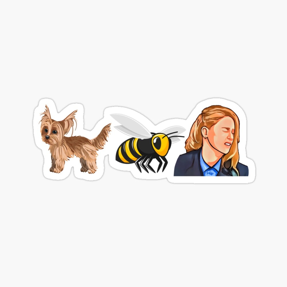 Kira .6190 Sticker - My Dog Stepped On A Bee Amber Johnny Dep Mega Pint ...