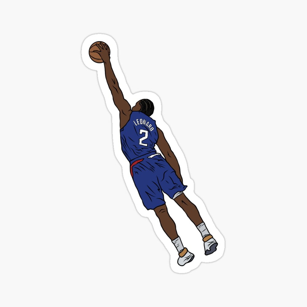 Kira .6388 Sticker - Kawhi Leonard Leaning Dunk - Hot Trending Vinyl ...