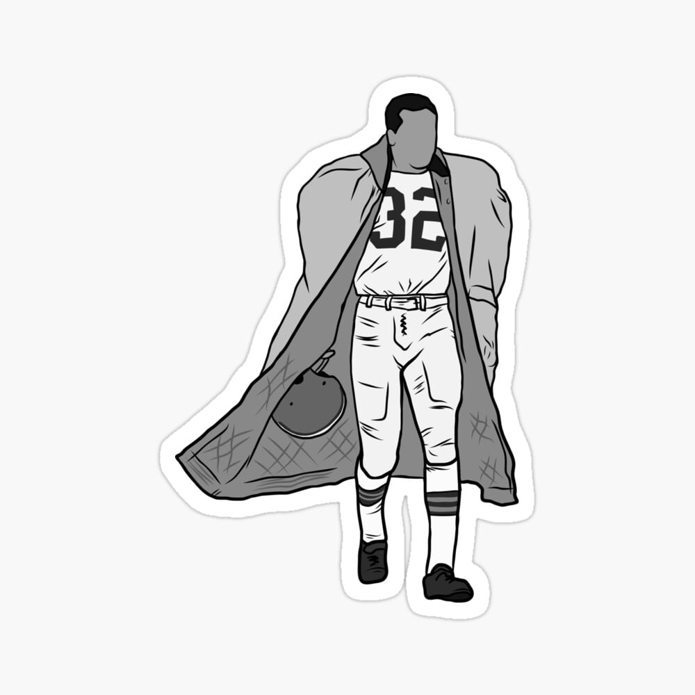 Kira .6399 Sticker - Jim Brown Iconic Walk-Off (Black And White) - Hot ...